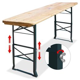 Casaria Stehtisch (1-St), Höhenverstellbar Klappbar Garten Holz Bartisch Partytisch Buffettisch