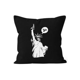 MoonWorks Dekokissen Kissenbezug Freiheitsstatue Liberty Statue 40x40 Baumwolle MoonWorks®