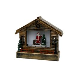 SIGRO Weihnachtsfigur LED Haus mit Santa (Stück