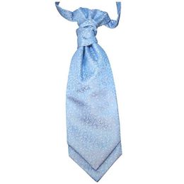 Paul Malone Krawatte Blaues Herren Plastron hellblau geblümt Hochzeitskrawatte Bräutigam blau hellblau v2133