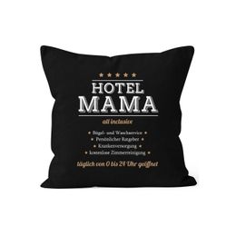 MoonWorks Dekokissen Kissen-Bezug Hotel Mama Muttertagsgeschenk Kissen-Hülle Deko-Kissen Baumwolle MoonWorks®