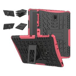 Wigento Tablet-Hülle Hybrid Outdoor Schutzhülle Case Pink für Samsung Galaxy Tab A 10.5 T590 / T595 2018 Tasche