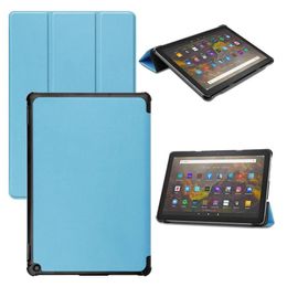 Wigento Tablet-Hülle Für Amazon Fire HD 10 / 10 Plus 2021 Tablet Tasche 3 folt Wake UP Smart Cover Etuis