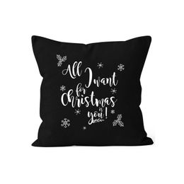 MoonWorks Dekokissen Romantischer Kissenbezug all I want for Christmas is you MoonWorks®