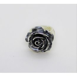 Mein Style Fingerring elastischer Ring Rose silber-blau RM 009 (1 Stück