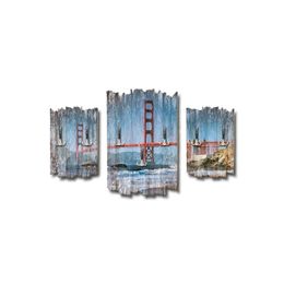 Kreative Feder Wandgarderobe Golden Gate Bridge (3 St)