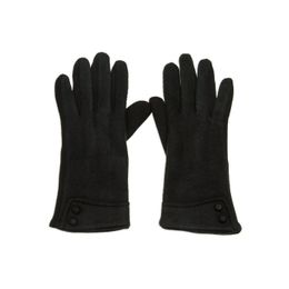 Caspar Strickhandschuhe GLV010 elegante Damen Retro Handschuhe mit Zierknöpfen