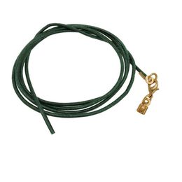 unbespielt Lederband Lederband Kette Collier Halskette grün gefärbt Karabinerverschluss Goldfarben 1m Lang Kürzbar