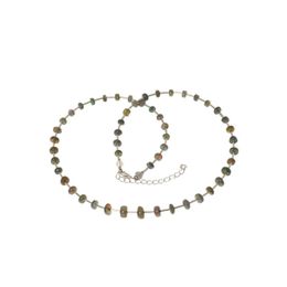 Bella Carina Perlenkette Kette mit echtem Schwarz Opal und Silber Stäbchen