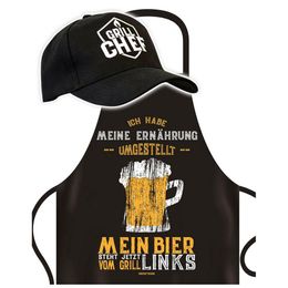 Soreso® Soreso® Grillschürze Geburtstag Geschenk Kochschürze plus Base Cap für Männer