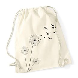 Autiga Turnbeutel Turnbeutel Pusteblume Vögel Birds Hipster Beutel Tasche Jutebeutel Dandelion Gymsac