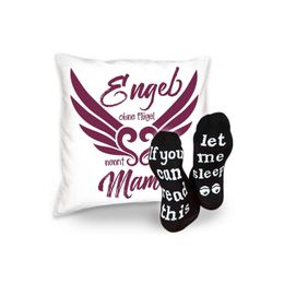 Soreso® Dekokissen Kissen Engel ohne Flügel nennt man Mama & Sprüche Socken Sleep