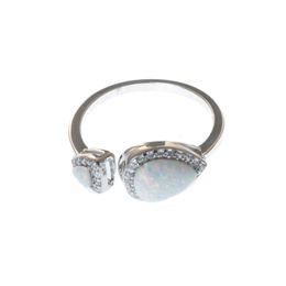 Bella Carina Fingerring Ring mit Opal und Zirkonia hell