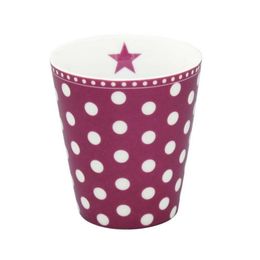 Krasilnikoff Becher Krasilnikoff Becher Happy Mug PUNKTE Pflaume