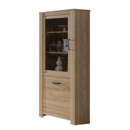 Expendio Vitrine Hauke 3 Alteiche 77x186x43 cm mit viel Stauraum