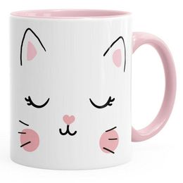 MoonWorks Tasse Kaffee-Tasse Katze Katzengesicht Cat Teetasse Keramiktasse MoonWorks®