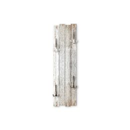 Kreative Feder Wandgarderobe Wand-Garderobe „Altes Holz Weiß“ aus Holz