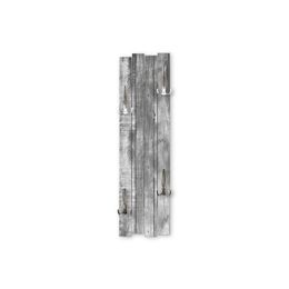 Kreative Feder Wandgarderobe Wand-Garderobe „Altes Holz Grau“ aus Holz