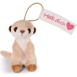 Nici Kuscheltier Plüschanhänger Erdmännchen (11cm) "Hab dich lieb"