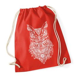 Autiga Turnbeutel Turnbeutel Eule Aztekenmuster Boho Aztec Owl Hipster Beutel Tasche Bohemian Autiga®