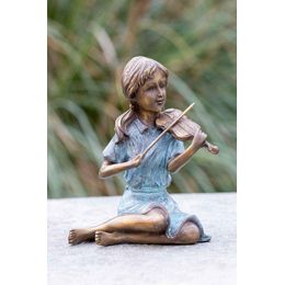 IDYL Dekofigur IDYL Bronze-Skulptur Mädchen mit einer Violine