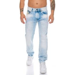 Cipo & Baxx Cipo & Baxx Regular-fit-Jeans Herren Jeans Hose mit dezenten Nähten im schlichten Look Jeans mit dezenten Nähten