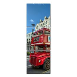 Bilderdepot24 Leinwandbild Roter Doppeldeckerbus London