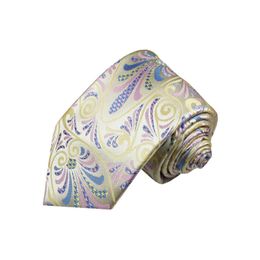 Paul Malone Krawatte Designer Seidenkrawatte Herren Schlips modern bunt floral 100% Seide Schmal (6cm)