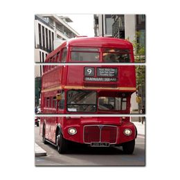 Bilderdepot24 Leinwandbild Alter Doppeldeckerbus London