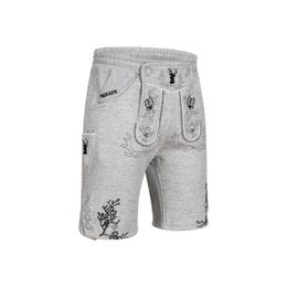 PAULGOS Trachtenhose Herren Jogginghose Design Lederhose Kurz Sweathose Bermuda Shorts JOK3