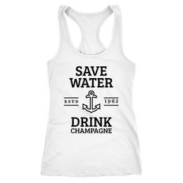MoonWorks Tanktop Damen Tanktop Save water drink Champagne Racerback MoonWorks®