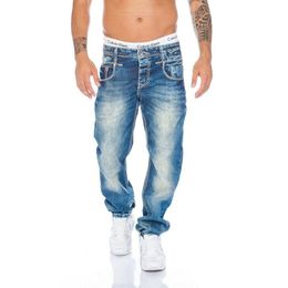 Cipo & Baxx Cipo & Baxx Slim-fit-Jeans Herren Jeans Hose mit dicken Kontrastnähten