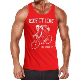 MoonWorks Tanktop Herren Tanktop Rennrad Fahrrad Bike Ride it like you stole it MoonWorks® mit Print