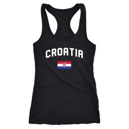 MoonWorks Tanktop Damen Tanktop Kroatien Croatia Hrvatska WM Fußball Weltmeisterschaft 2018 World Cup Fan-Shirt MoonWorks®