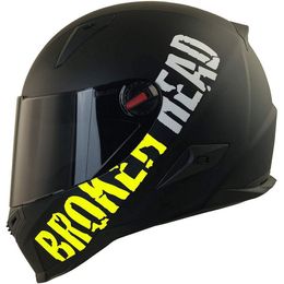 Broken Head Motorradhelm BeProud Gelb (mit schwarzem und klarem Visier)