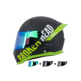 Broken Head Motorradhelm BeProud Pro Grün (LIMITED EDITION