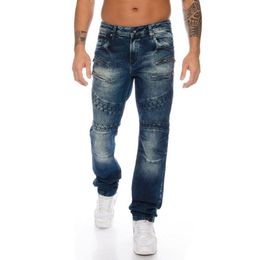 Cipo & Baxx Cipo & Baxx Regular-fit-Jeans Herren Jeans Hose mit extravagantem Nahtdesign Jeanshose mit dicken Nähten designt