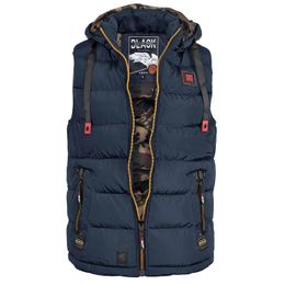 Poolman Steppweste Camo Style navy, Gr&ouml;&szlig;e M