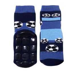 WERI SPEZIALS Strumpfhersteller GmbH ABS-Socken Kinder ABS-Socken für Jungs >>Fußball<< aus Baumwolle mit Frottee