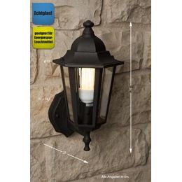 Rabalux Velence Wandleuchte Schwarz, Transparent, Klar