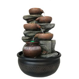 Globo Brunnen FONTANA Grau, Schwarz, 1-flammig, Farbwechsler