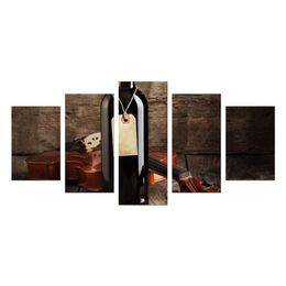Bilderdepot24 Leinwandbild Wein und Violine