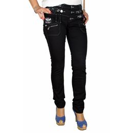 Cipo & Baxx Cipo & Baxx Straight-Jeans Jeans Hose im außergewönlichem Design Jeans mit dreifacher Gürtelschlaufenanreihung