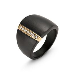 Kingka Fingerring Crystal Ring "Black Line"