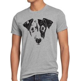 style3 Print-Shirt Herren T-Shirt Dog Hund Haustier Tier jack russel terrier Hundegesicht kopf top