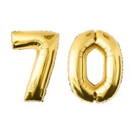 MyBeautyworld24 Folienballon Zahlenballon 100 cm in gold für Deko Geburtstag