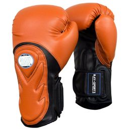 BAY-Sports Boxhandschuhe Bad Style Box-Handschuhe orange/schwarz Boxen