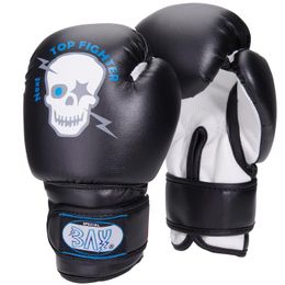 BAY-Sports Boxhandschuhe Skull Totenkopf Kinderboxhandschuhe Kids