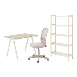 IKEA TROTTEN/FLINTAN / EKENABBEN Schreibtisch+Aufbewahrungskombi