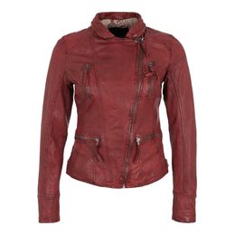 Oakwood Biker-Lederjacke Damen Gr&ouml;&szlig;e L rot